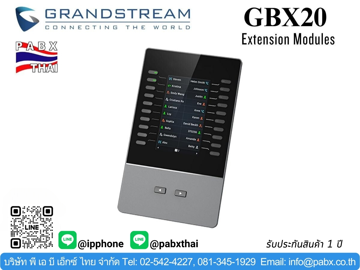 GBX20 เป็นโมดูลส่วนขยาย LCD แบบเรืองแสง Extension Modules