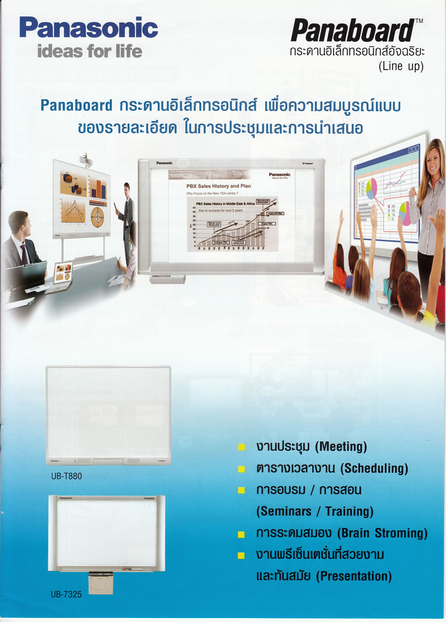 UB-5338C กระดานไวท์บอร์ด Electronic White Board Panasonic Panaboard ...